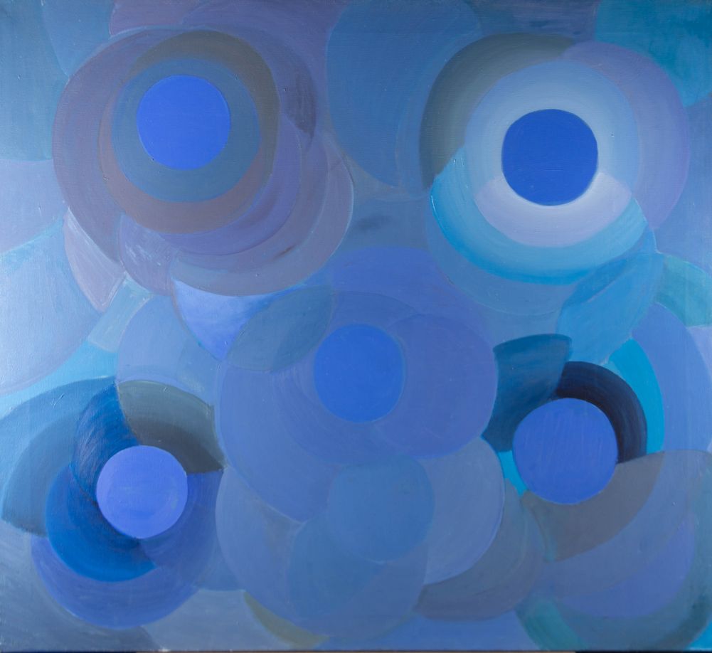Susan Paine - Mid 20th Century Oil, Blue Portals