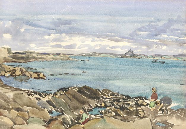 20th Century Watercolour - Cornish Rock Pools