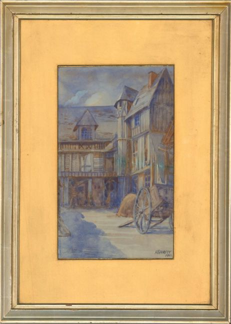 Harry Bennett (1879-1955) - 1912 Watercolour, The Old Tannery, Caudebec