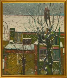 John Cherrington (1931-2015) - 1974 Oil, Winter Cottages