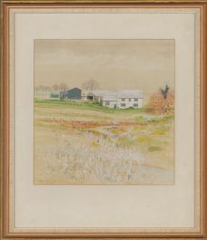 Gordon Rushmer (b.1946) - Signed 1981 Watercolour, Little Barrington ...