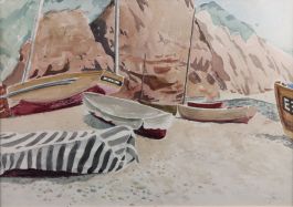 Guy Malet RBA - Early 20th Century Watercolour, "On the Beach", Devon ...