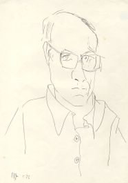 Julian Dyson - 1973 Pen and Ink Drawing, Portrait