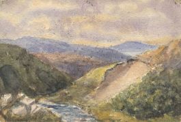 George Chance - 1893 Watercolour, Highland Landscape
