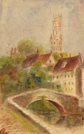 Ethel Gray - Early 20th Century Watercolour, Town Bridge