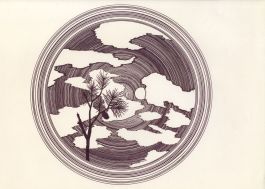 Contemporary Pen and Ink Drawing - Night Sky