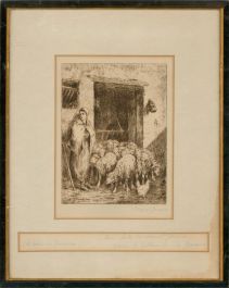 Marcel Jacque (1906-1981) - Signed Early 20th Century Etching, Out to Graze