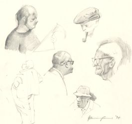John Cherrington (1931-2015) - Four 1994 Graphite Drawings, Figure ...