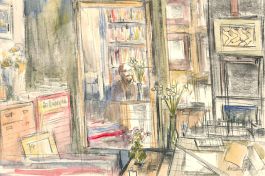 Peter Collins ARCA - 1982 Watercolour, The Artist's Studio