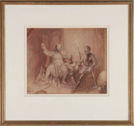 Late 19th Century Watercolour - Friar Tuck Entertains The Black Knight