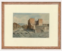 Giovanni Gallo (b.1915) - 1955 Watercolour, The Ruins at Pompeii