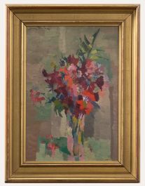 Jean Dulac (1902-1968) - Framed 1966 Oil, Fleurs