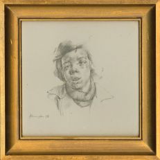 John Cherrington (1931-2015) - 1971 Graphite Drawing, Child Head Study