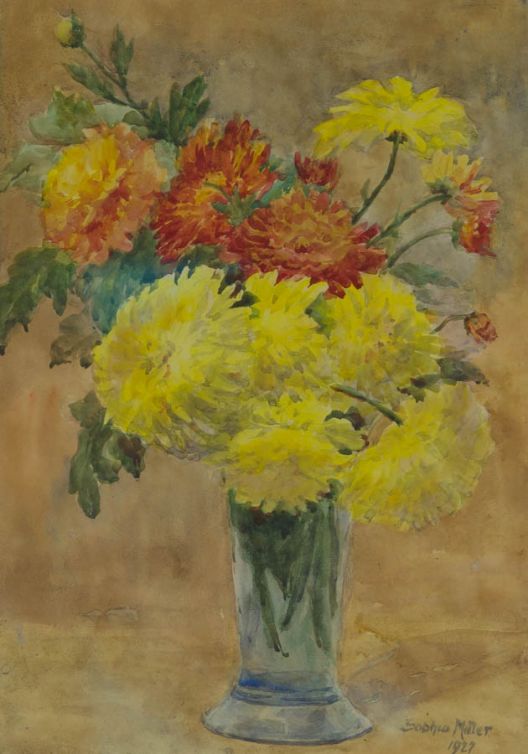 Sophia Miller - 1927 Watercolour, Flowers