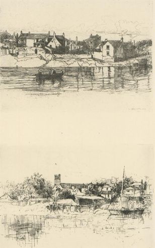 W. Roberts - Early 20th Century Etched Plate, Chepstow on the Wye