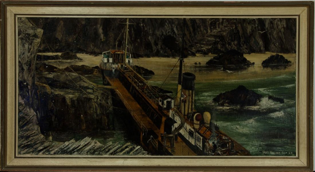Nigel Hallard - 1969 Oil, Wreck of the Tanker Hemsley I