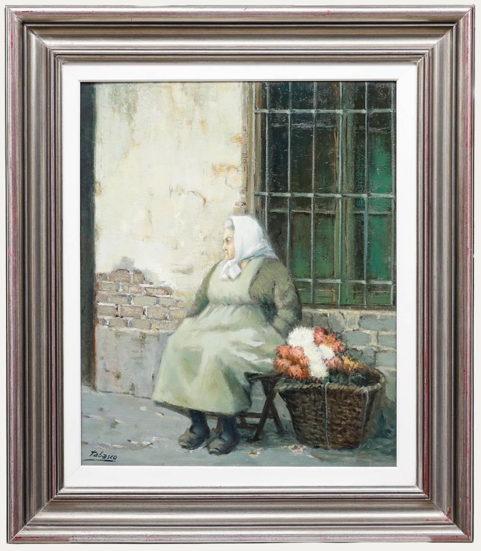 Felix Tabasco (1947-2007) - Framed 20th Century Oil, A Spanish Flower ...