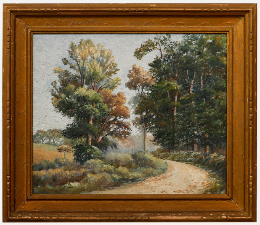 Samuel Bamber (1871-1944) - Early 20th Century Oil, The Lane in Summer