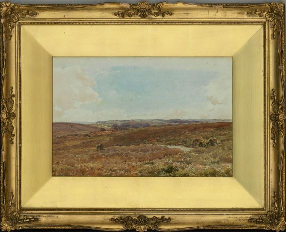 Claude Hayes RI (1852-1922) - Early 20th Century Watercolour, Moorland ...