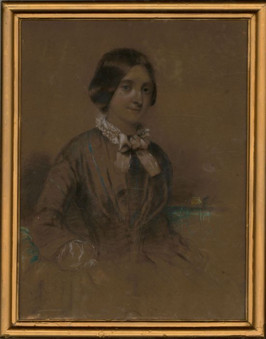 Daniel Macdonald (1821-1853) - 1851 Pastel, Portrait of a Victorian Lady