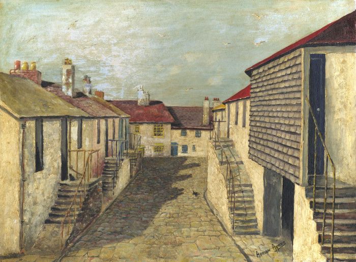 Adrian Ayres - Mid 20th Century Oil, Cornish Coastal Town