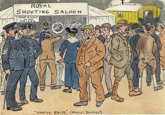 J Walter Richards - 1920 Watercolour, Welsh Caricatures and Sketches