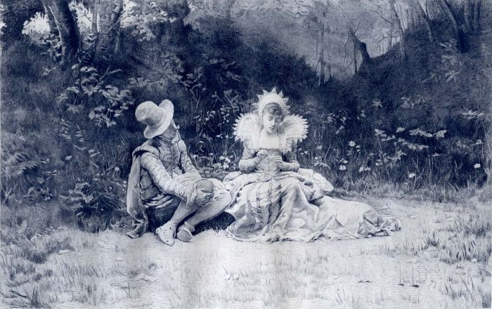 L Ruet after Louis Leloir - Late 19th Century Etching, Marguerite