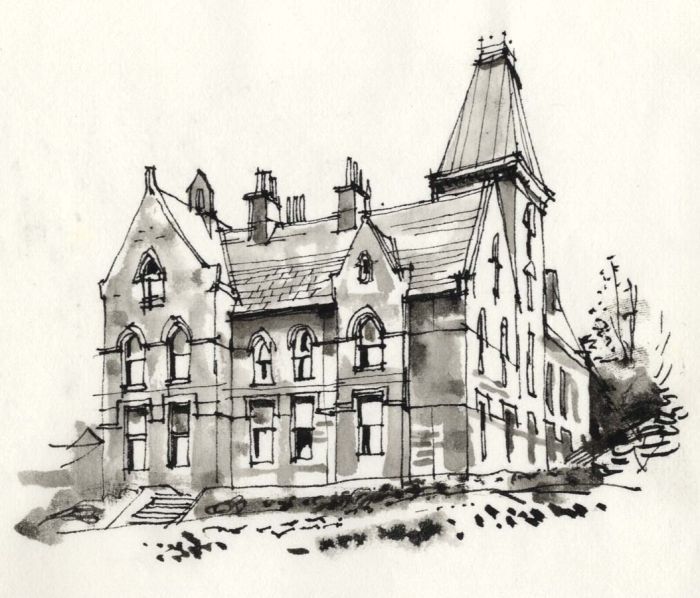 Paul Sharp - 1964 Pen and Ink Drawing, Bagshaw Museum, Batley