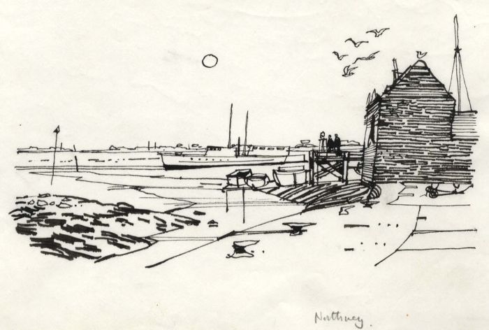 Paul Sharp - 1964 Pen and Ink Drawing, Northney