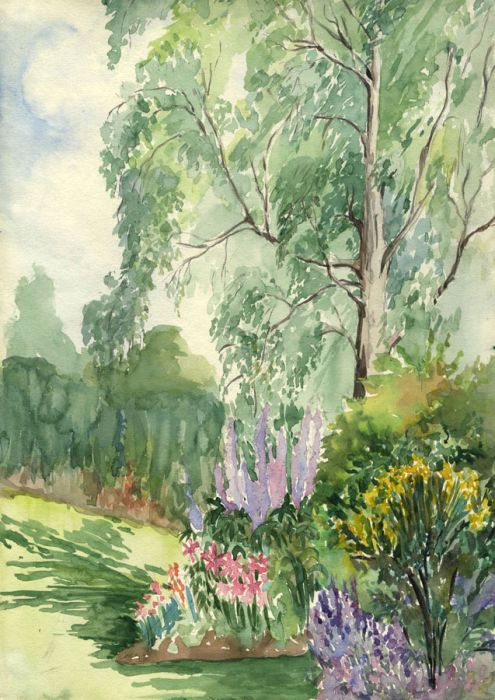 Violet Hilda Drummond - Early 20th Century Watercolour, Hill House ...