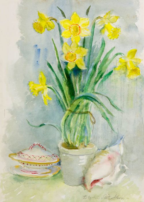 Elizabeth Scott-Moore - Early 20th Century Watercolour, Daffodils