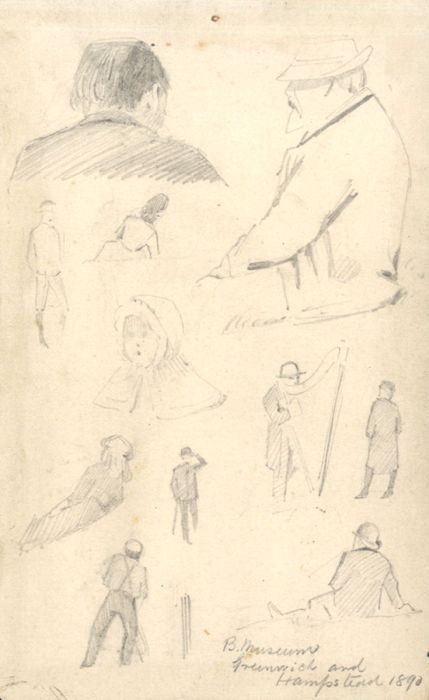 1890 Graphite Drawing - B Museum, Greenwich and Hampstead