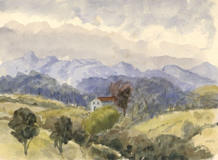 George Chance - 1898 Watercolour, House in a Landscape