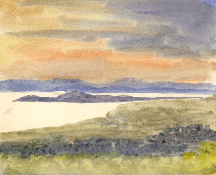 George Chance - 1898 Watercolour, Highland Landscape