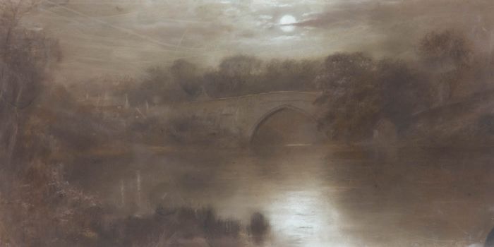Elmer Keene - Late 19th Century Charcoal Drawing, Brig O'Balgownie