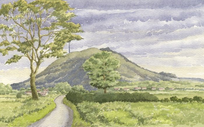Eileen Lewis - 1985 Watercolour, The Wrekin, Shropshire