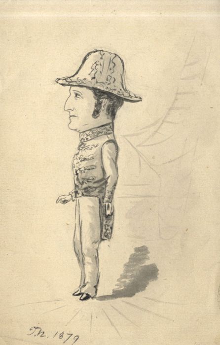 1879 Graphite Drawing - Military Figure