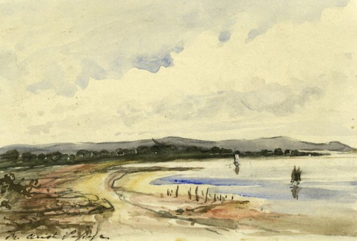 Small 19th Century Watercolour - From Aust Passage