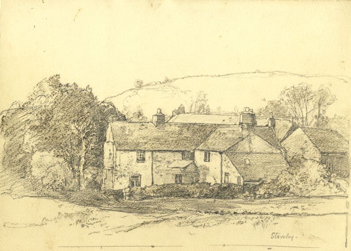 Oliver Hall RA RWS RE - Mid 20th Century Graphite Drawing, Farmouse at ...