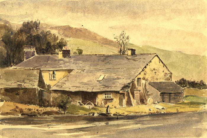 Oliver Hall RA RWS RE - Mid 20th Century Watercolour, Cottage, Newby Bridge