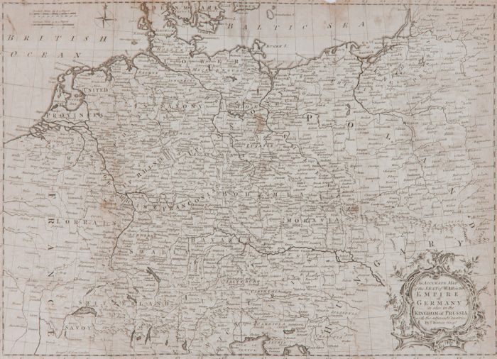 Thomas Hitchins - 18th Century Engraving, An Accurate Map of Germany