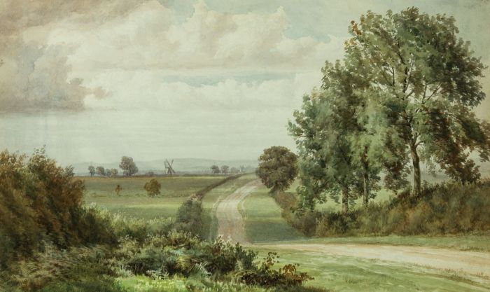 John Henry Leonard (1834-1904) - 1886 Watercolour, Near Cave Hill ...