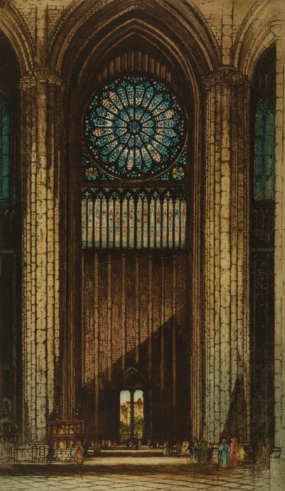 Edward Sharland (1884-1967) - Early 20th Century Etching, Notre Dame Paris