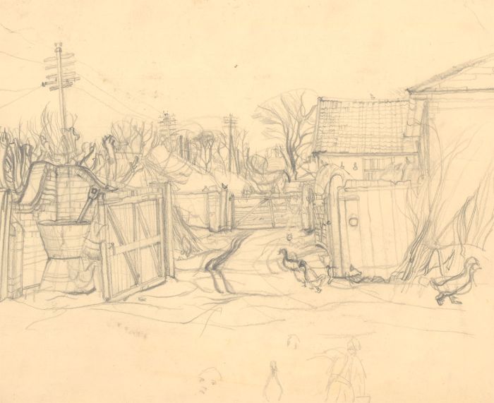 Jean Dryden Alexander (1911-1994) - 8 Graphite Drawings, Gardens and ...