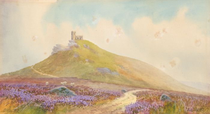 Douglas Houzen Pinder (1886-1949) - Signed Watercolour, Brentor, Devon