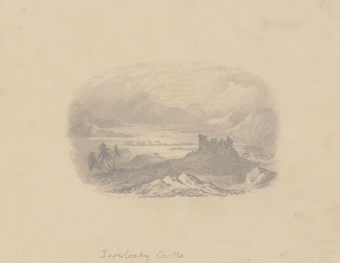 Two 19th Century Graphite Drawings - Black Rock Castle & Inverlochy Castle