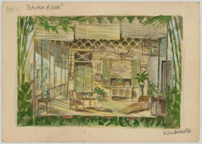 Robin Archer - 1976 Watercolour, Banana Ridge