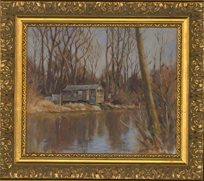 Lawrence Spence (1932-2017) - 20th Century Oil, Lakeside Cabin