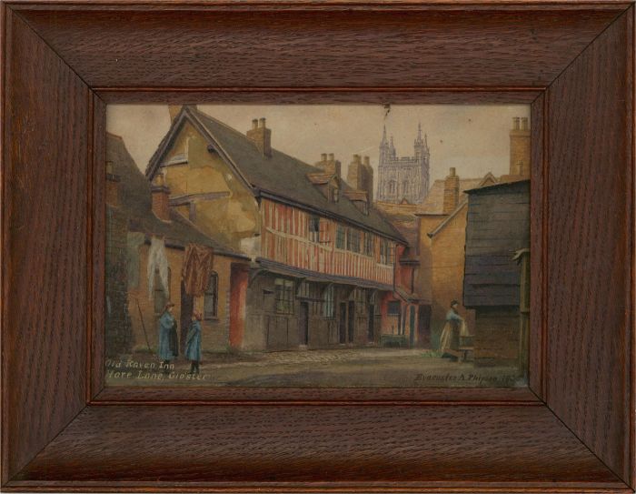 E.A. Evacustes Phipson (1854-1931) - 1905 Watercolour, Old Raven Inn ...