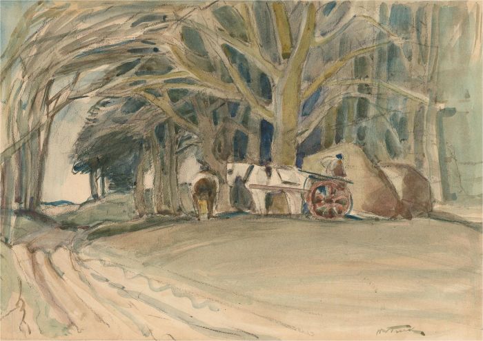 Horace Tuck (1876-1951) - Early 20th Century Watercolour, Horse and Cart